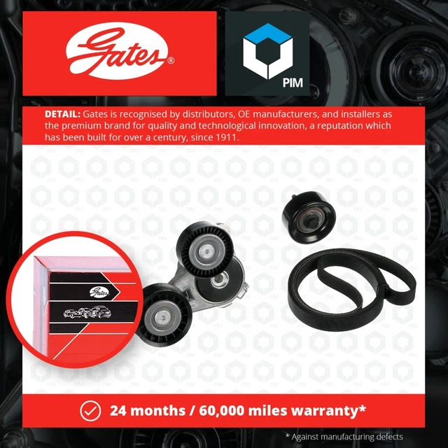 DRIVE BELT KIT K016PK1520 Gates Set 2110254 ME4M5Q6D361AA 6PK1520 ...