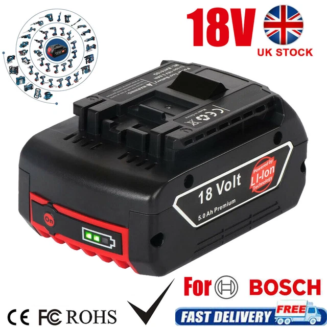 PROFESSIONAL BOSCH BATTERY GBA GSR GSB BATSeries 2607337070 18V 5Ah Li-Ion Akku £35.90 - PicClick UK
