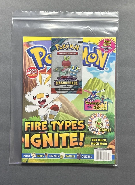 POKEMON MAGAZINE FIRE Types Ignite Summer 2024 With Bonus 3 Card Pack £ ...