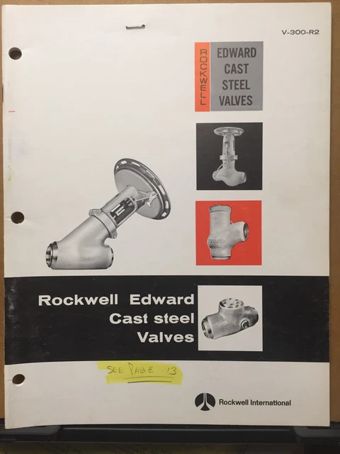 VTG ROCKWELL MFG Catalog Edward Cast Steel Valves 1976 Gate Asbestos ...