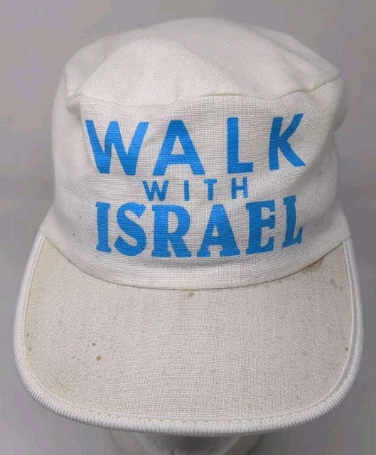 VINTAGE WALK WITH Israel Painter Baseball Cap Hat 70s 80s Jewish ...