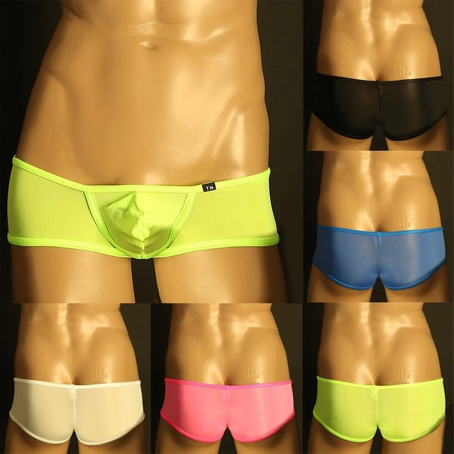 SOUS-V TEMENTS HOMMES EN nylon respirant basse hauteur slips soyeux culotte l EUR 12,10 ...