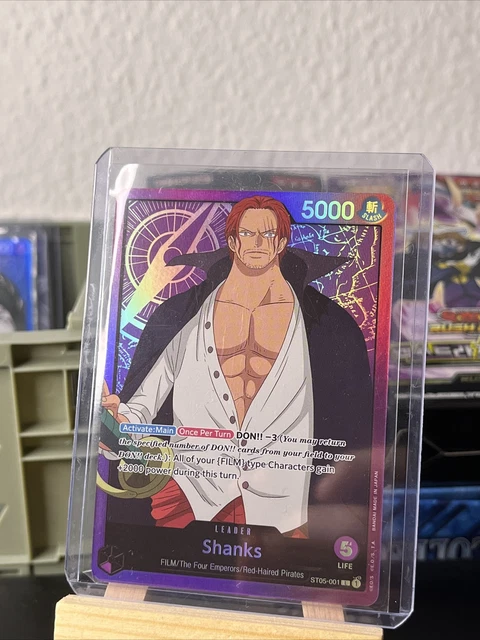 ONE PIECE TCG Shanks ST05-001 L Card Game Romance Dawn Holo Leader EN NM EUR 7,50 - PicClick DE