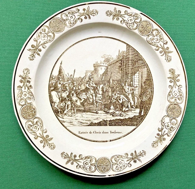 ASSIETTE FOUQUE et Arnoux : "Entrée de Clovis dans Toulouse" - Début ...