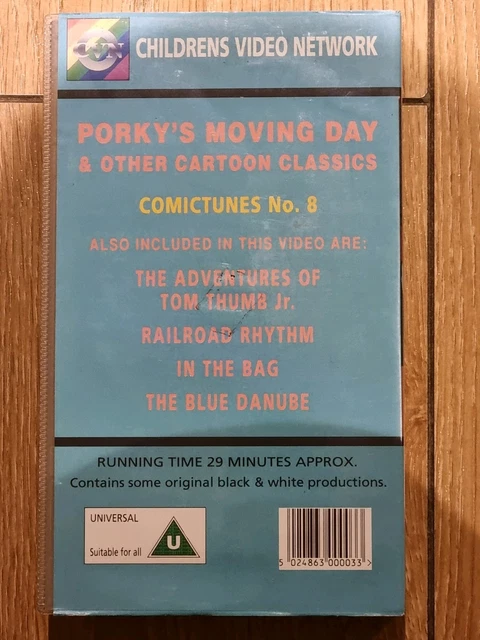 VINTAGE PORKY PIG Moving Day & Other Cartoon Stories On VHS Video Tape ...