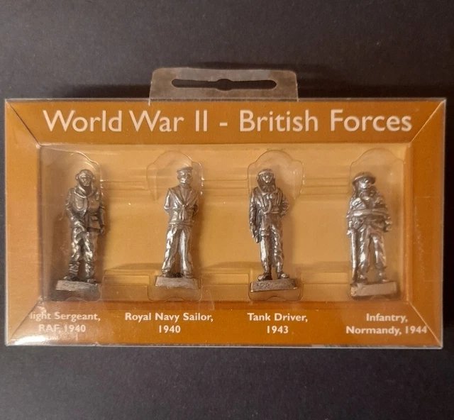 WESTAIR WORLD WAR II British Forces 4 pewter figures, in unopened box ...