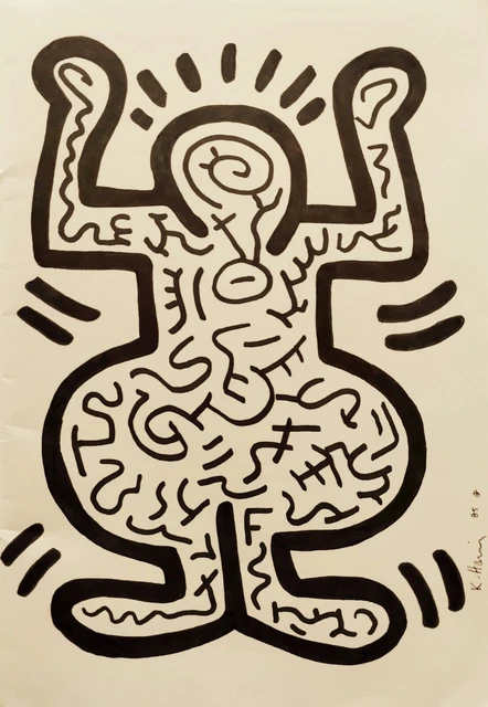 (SOLDESH2024!!) DESSIN D'APRÈS Keith Haring (drawing Haring) EUR 66,00 ...