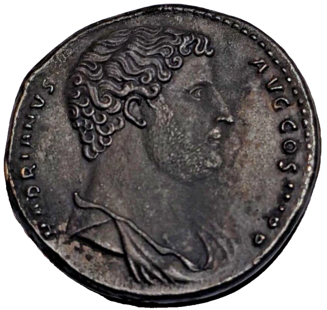 EXTREMELY RARE ANCIENT Roman Bronze Sestertius Coin Of Hadrian .13,6 Gr ...