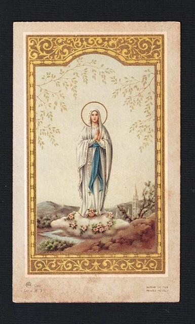 ANTICO SANTINO -HOLY card- image pieuse Madonna Vergine Maria EUR 6,49 ...
