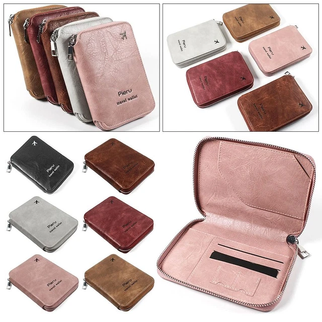 Leather Passport Id Bag Rfid Anti Theft Brush Document Pouch Men £908