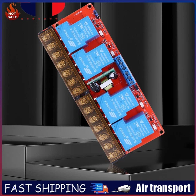 # 2/4 CHANNEL Relay Switch Board AC 100V-250V Solid State Relay Module ...