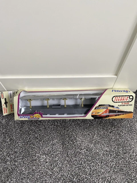 TECHNIC 9 N Gauge Train Platform Section T9AA Speed Kings Peterkin Grey ...