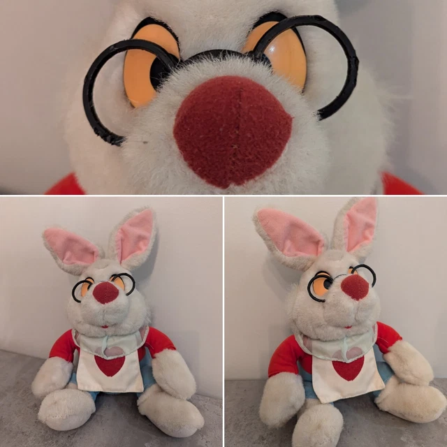 WALT DISNEY WORLD Alice in Wonderland WHITE RABBIT 10" Plush STUFFED ...