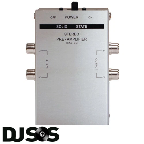 E-AUDIO PHONO PREAMP Stereo Turntable Pre Amplifier Line Level Amp RIAA ...