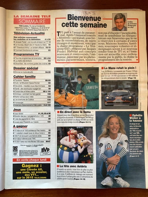 TÉLÉ LOISIRS 12/06/1995; Ophélie Winter/ Pascal Brunner/ C. Reeve/ Dechavanne EUR 3,00 - PicClick FR