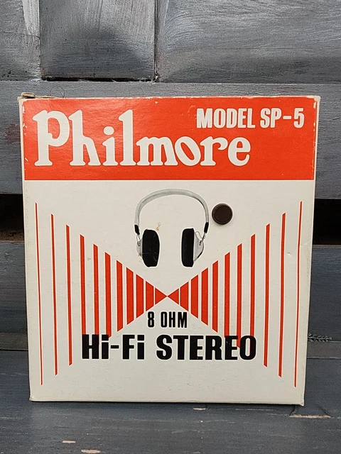 VINTAGE PHILMORE SP-5 Stereo Hi-Fi Headphones 8 Ohm Audio £13.98 ...