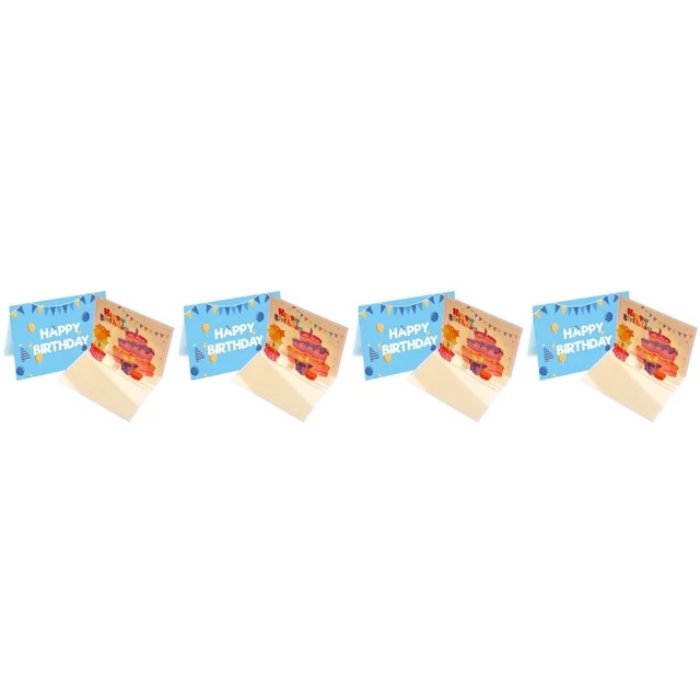 4 PACK GEBURTSTAGS Torte Gruß Karte Geburtstagskarte Mit Stilvollem ...