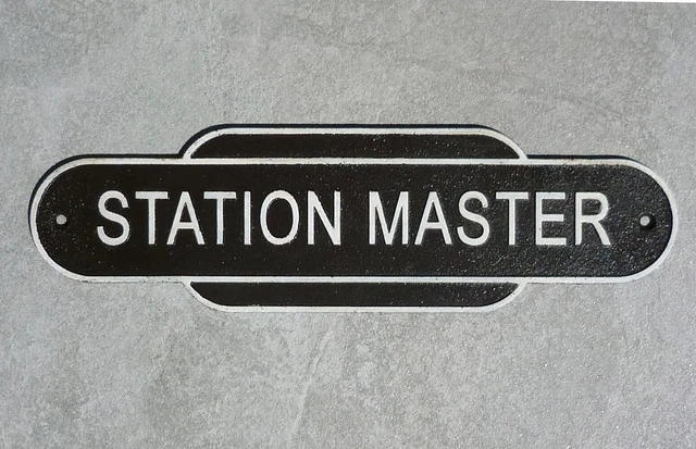 STATION MASTER SIGN Railway Totem Large British Railways Western Region ...