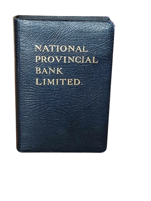 VINTAGE NATIONAL PROVINCIAL BANK - Blue Leather Money Box Book 28844 ...