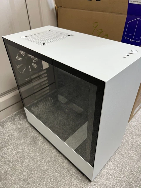 NZXT H510 COMPACT Mid-Tower Case with Tempered Glass - White / Black £ ...