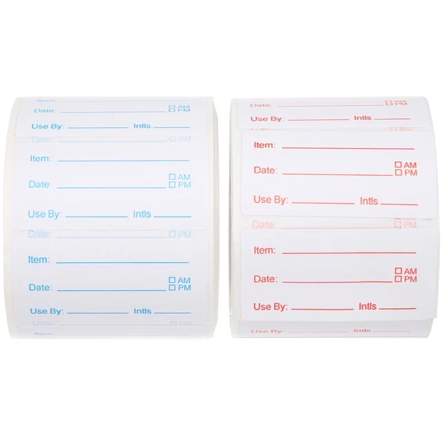 2 ROLLS FOOD Labels Stickers Kitchen Food Containers Labels Food Date ...