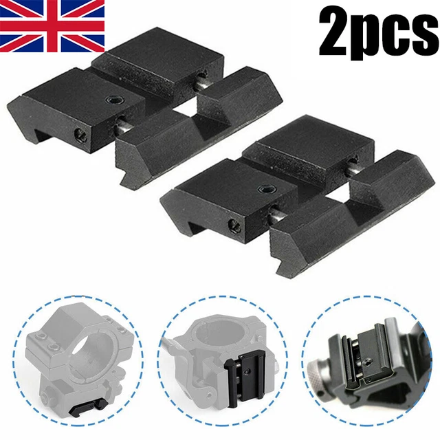 11MM TO 20MM Tactical Picatinny Weaver Scope Dovetail Rail Adapters ...