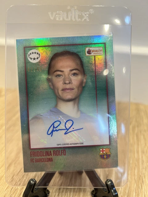TOPPS MERLIN HERITAGE 23/24 FRIDOLINA ROLFO/49 AUTO VERDE BARCELONA EUR ...