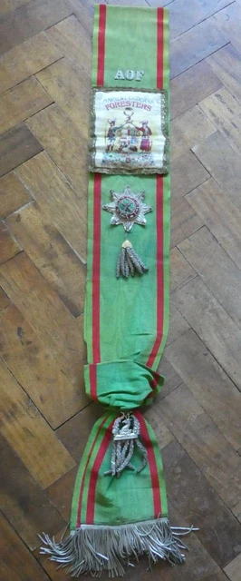 FORESTRY, VINTAGE SASH The ancient order of the Foresters in fair ...