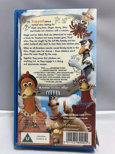 WALLACE AND GROMIT - Chicken Run Vhs Video Tape Movie 2000 £3.50 ...