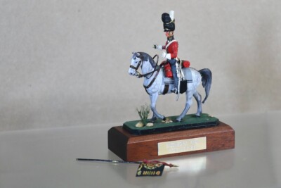 ROSE MINIATURES NAPOLEONIC BRITISH ROYAL SCOTS GREYS GUIDON BEARER 1815 ...