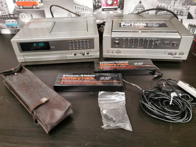 PANASONIC NV-3000 & NV-V300 VHS portable recorder and tuner £70.00 ...