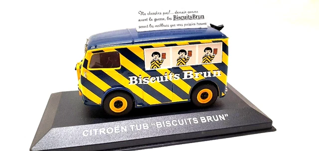 VOITURE MINIATURE COLLECTION Pub Citroën Tub " Biscuits Brun" 1:43 EUR ...