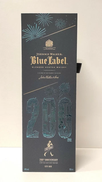 JOHNNIE WALKER BLUE Label 200Th Anniversary 40% Vol 70 Cl Con Box £206. ...