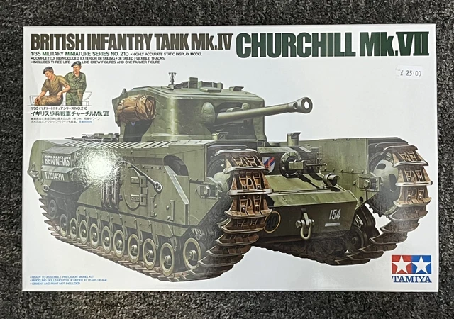 TAMIYA 35210 BRITISH Churchill VII Tank 1:35 Military Model Kit £24.99 ...