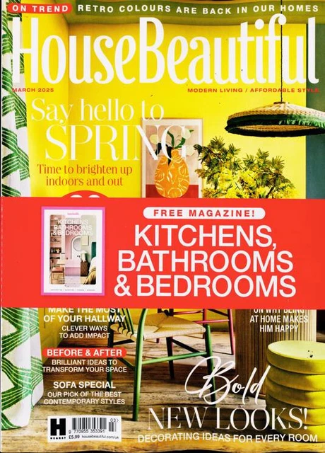 HOUSE BEAUTIFUL MAGAZINE March 2025 With Extra Mag ~ New ~ £5.95 ...