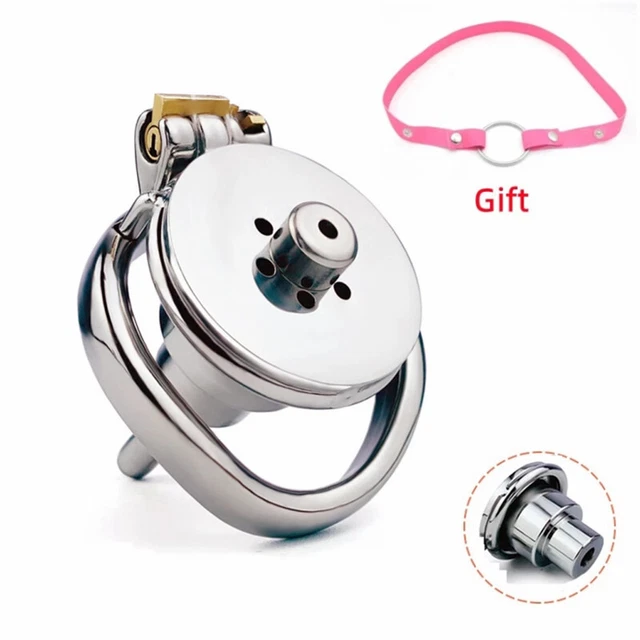 INVERTED PLUGSGED CYLINDER Chastity Cage Anti-shedding Bbelt Sissy ...