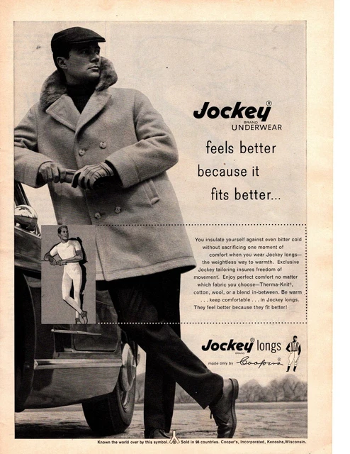 1959 JOCKEY BRAND Underwear Longs Long Johns Coopers Kenosha Wisconsion ...