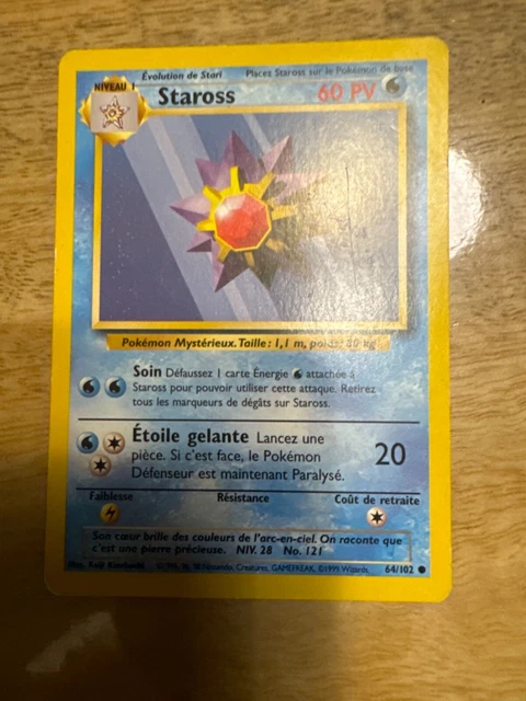 CARTE POKÉMON STAROSS Set De Base 64/102 FR Wizards EUR 25,00 - PicClick FR