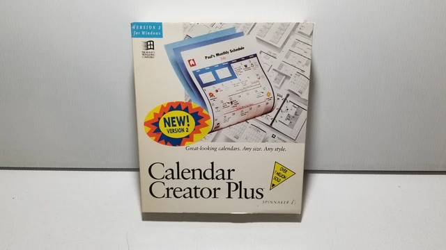 VINTAGE SPINNAKER CALENDAR Creator Plus Version 2 $1.00 - PicClick CA