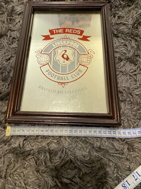 VINTAGE 1980S LIVERPOOL FC The Reds Anfield Rd, Framed Wall Mirror 24cm ...
