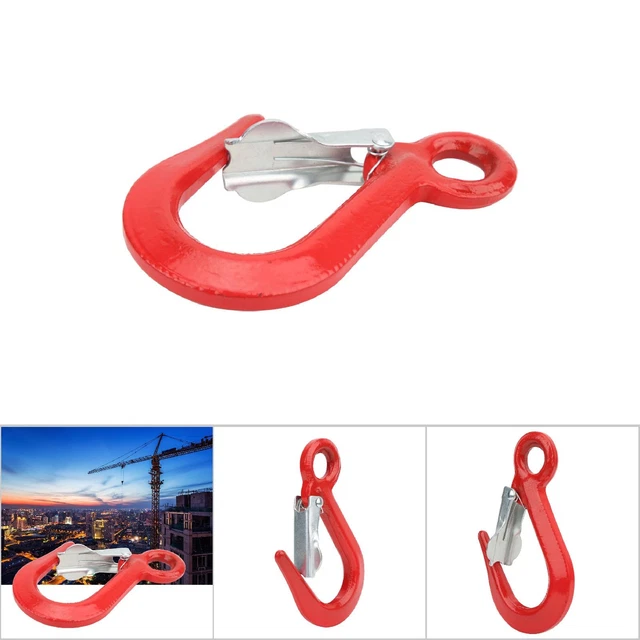 5000LBS LIFTING HOOK With Latch Alloy Steel Crane Hoist Rigging Hook ...