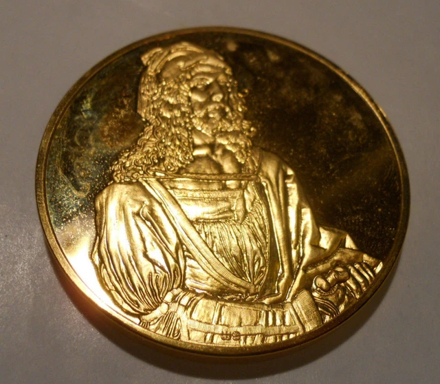 GOLD PLATED MUSEUM Spain Prado Masterpieces Self Portrait Durer Bronze ...
