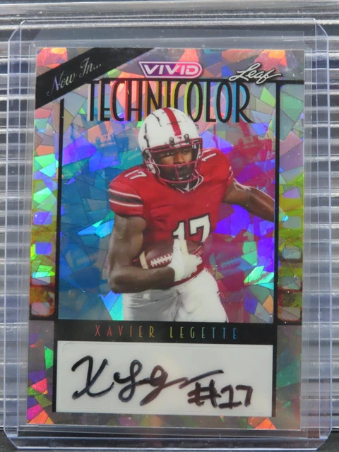 2024 LEAF VIVID Xavier Legette glace fissurée prismatique Technicolor ...