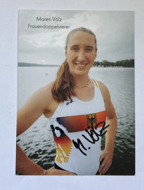ORIGINAL AUTOGRAMMKARTE RUDERN Doppelvierer Maren Völz 2.OS2024 EUR 2 ...