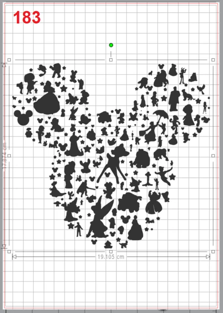 DISNEY MINNIE MOUSE Face Stencil MYLAR A4 sheet strong reusable Carft ...