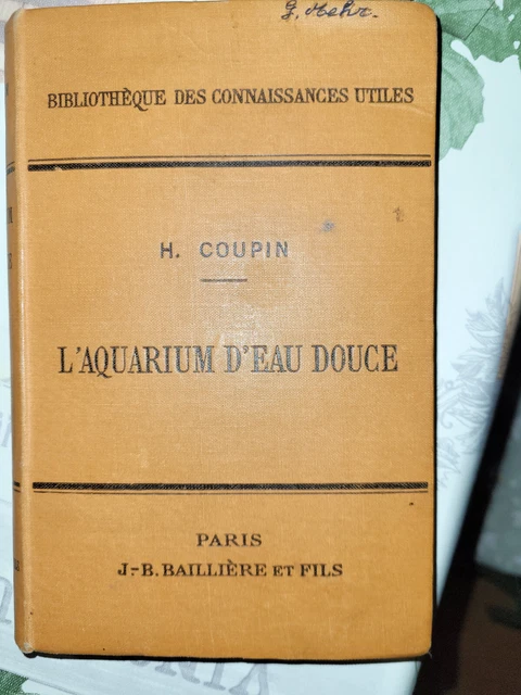 LIVRE ANCIEN L'aquarium D Eau Douce Et Ses Habitants EUR 12,00 - PicClick FR