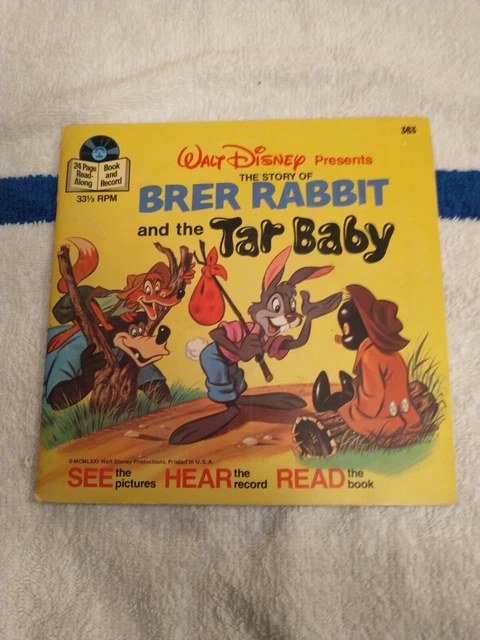 1977 WALT DISNEY Read Along Book & Record BRER RABBIT 33 1/2 RPM $35.00 ...