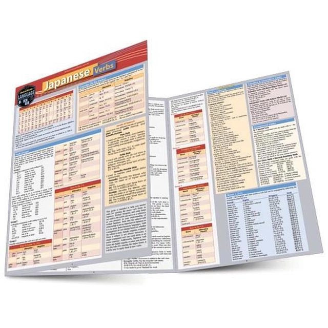 JAPANESE VERBS: A QuickStudy Laminated Reference Guide by BarCharts ...