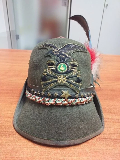 CAPPELLO ALPINI DA Congedante Alba Completo Anni 80 Taglia 57 ...