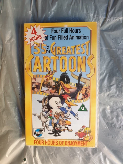 35 OF THE GREATEST CARTOONS UK PAL VHS 4 hours 1991 BRAVEWORLD STV 2037 ...